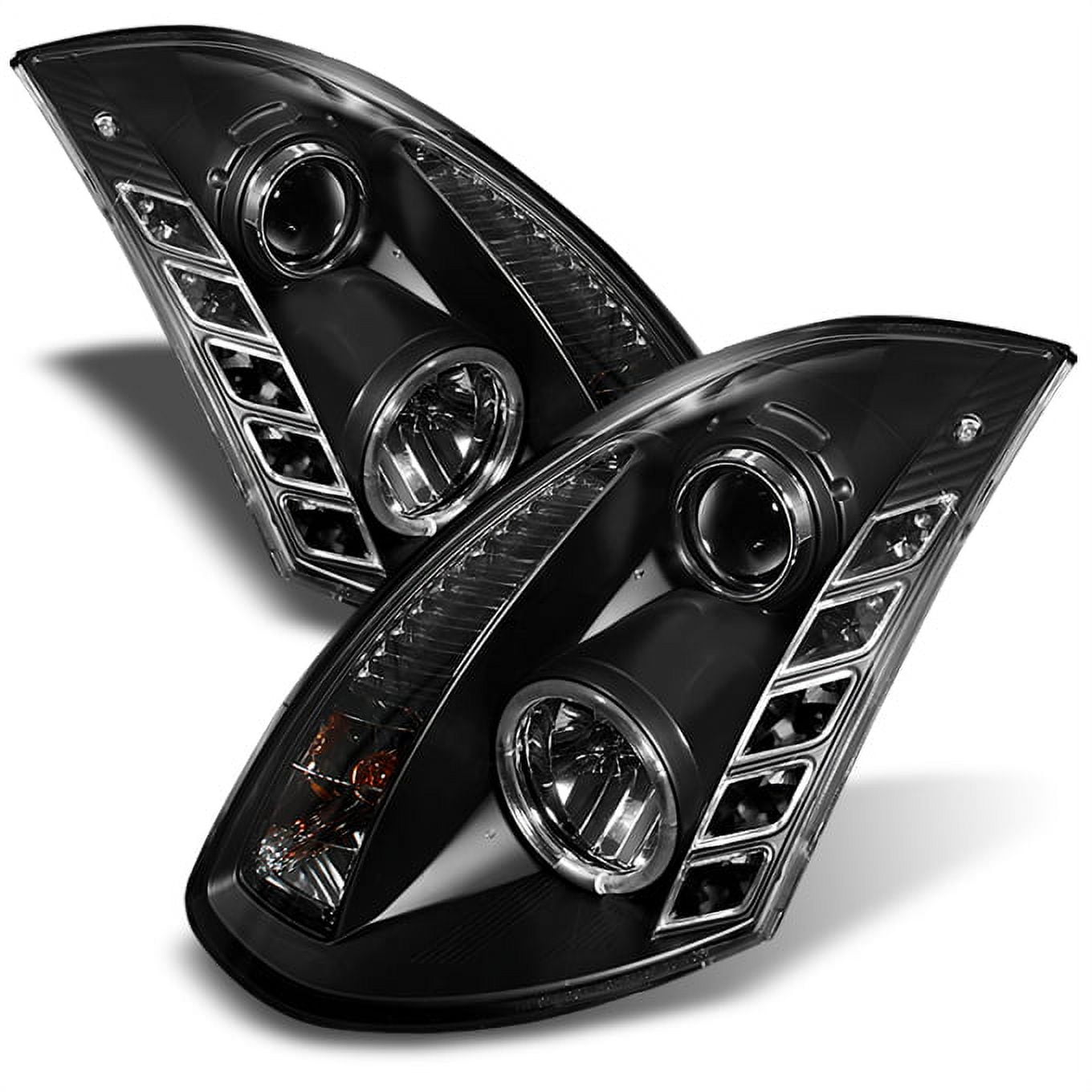 AKKON - For Infiniti G35 2 Doors HID Type Black CCFL Halo Projector DRL ...