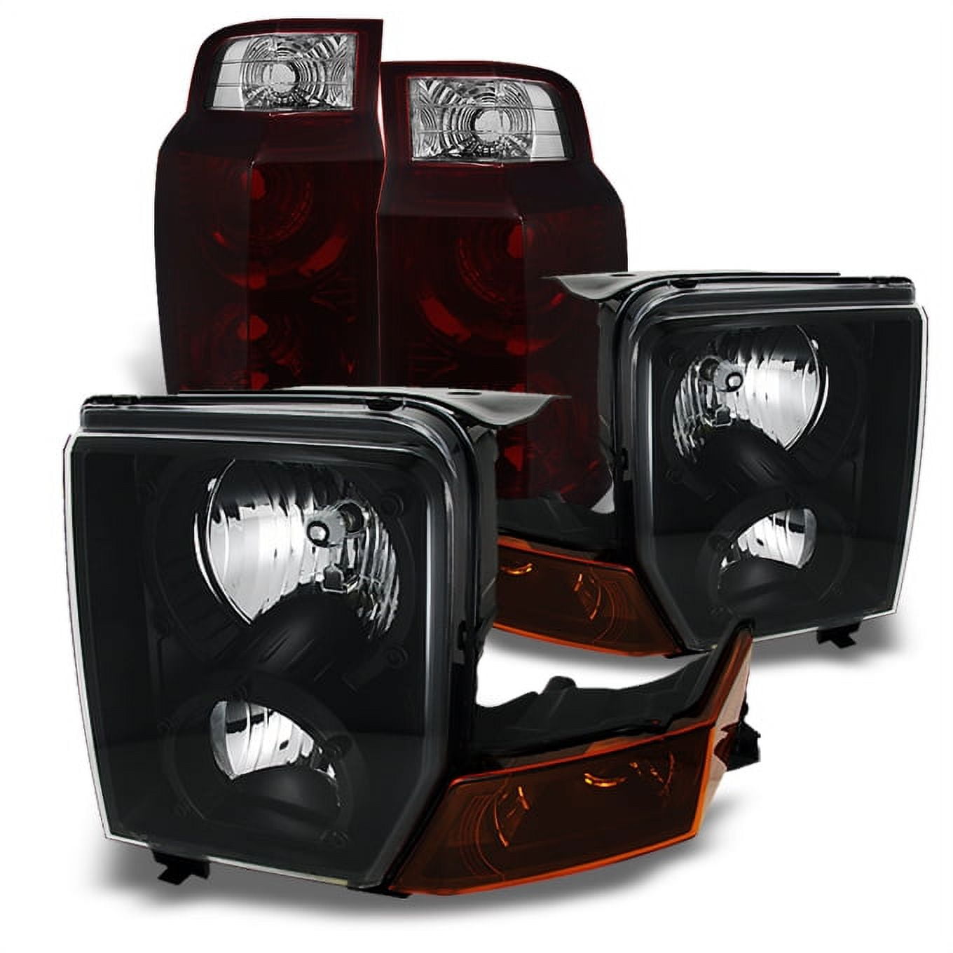 AKKON - For Jeep Commander SUV SUV Black Headlights Repalcement Pair ...