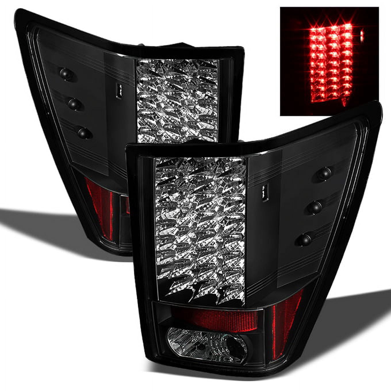 AKKON - For Jeep Grand Cherokee SUV Black Bezel Rear LED Tail Lights ...