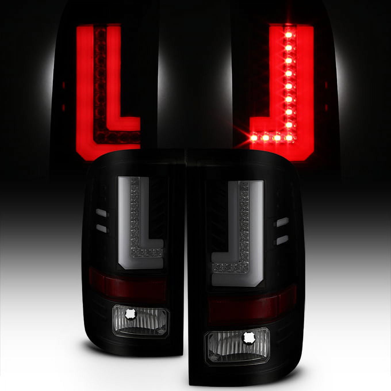 AKKON - L-Shape LED Light Tube Tail Lights for 16-18 GMC Sierra 1500 ...