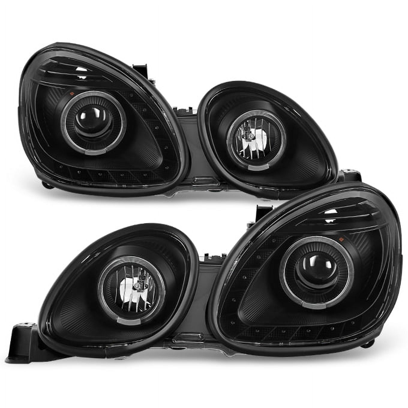 AKKON - For Lexus GS300 GS400 GS430 Black Bezal LED Halo Ring Projector ...