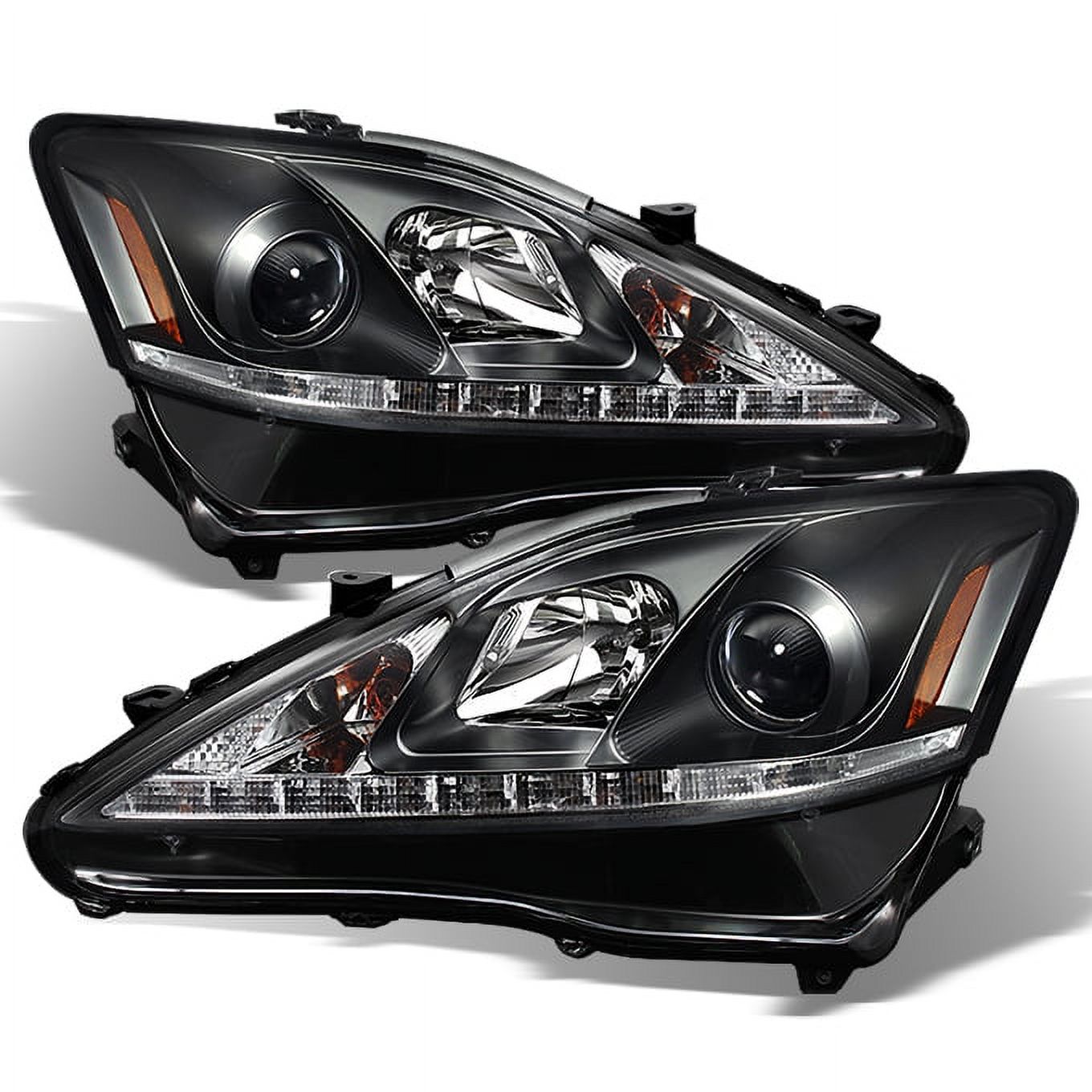 Spyder Lexus IS 250/350 2006-2010 Projector Headlights - DRL - Black ...