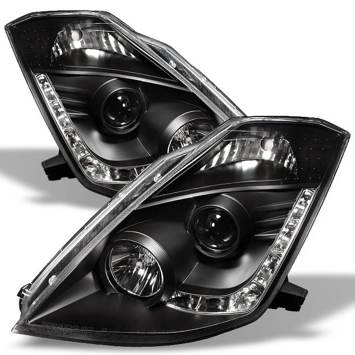 AKKON - For Nissan 350Z Fairlady Z Z33 Black Bezel DRL Daylight LED ...