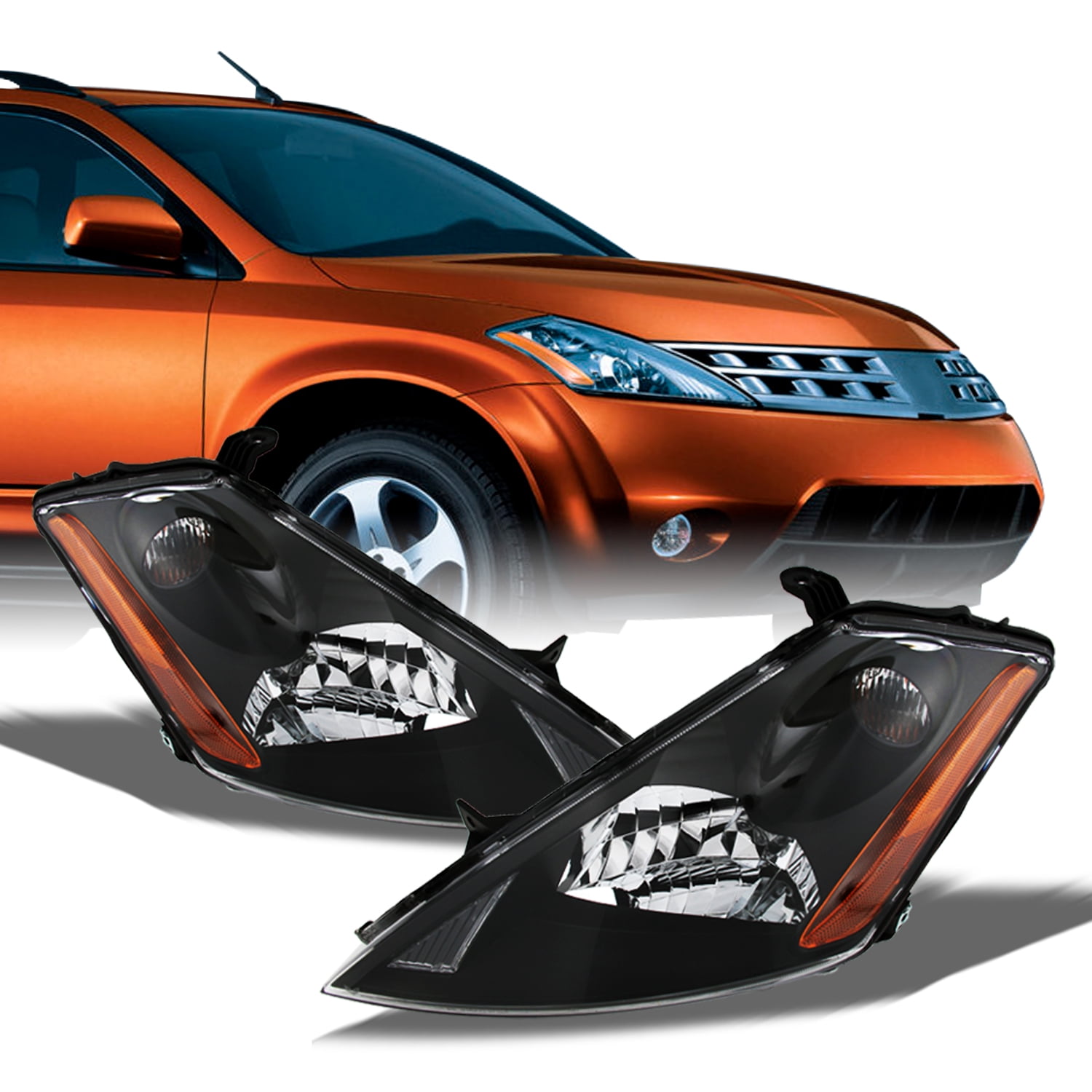 AKKON - For Nissan Murano JDM Black Halogen Type OE Replacement ...