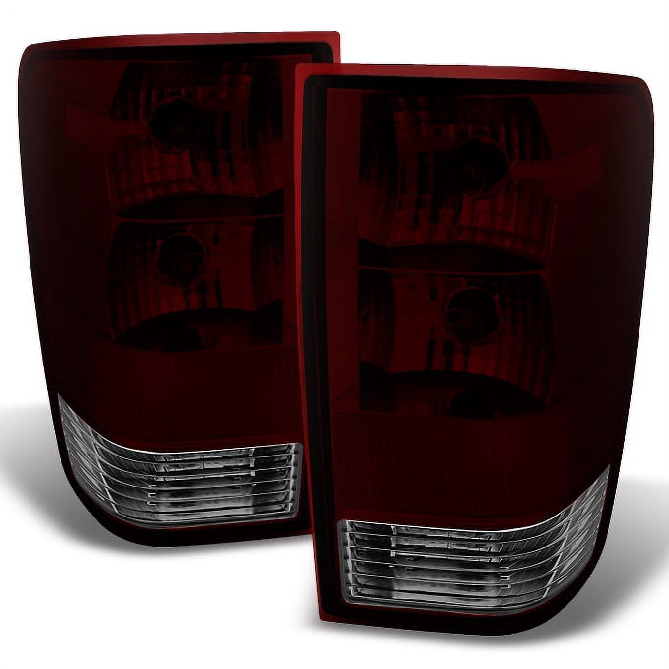 AKKON - For Nissan Ttian Pickup Truck Dark Red Clear Lens Rear Tail Lights Brake Lamps ...
