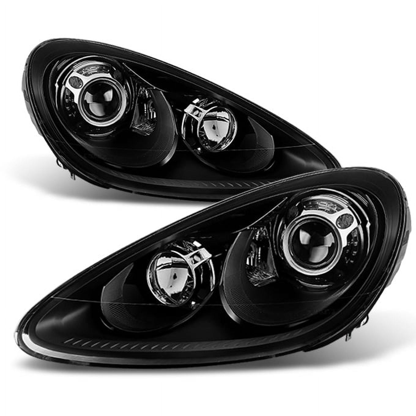 AKKON - Black Bezel Xenon HID Type AFS Projector Headlights Replacement ...