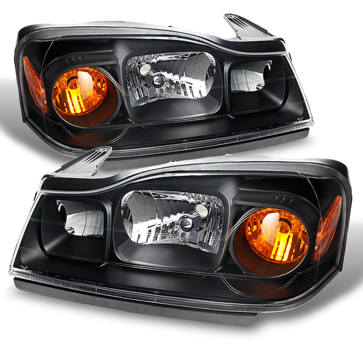 AKKON - Saturn Vue 06-07 Amber Black Bezel OE Replacement Headlights ...