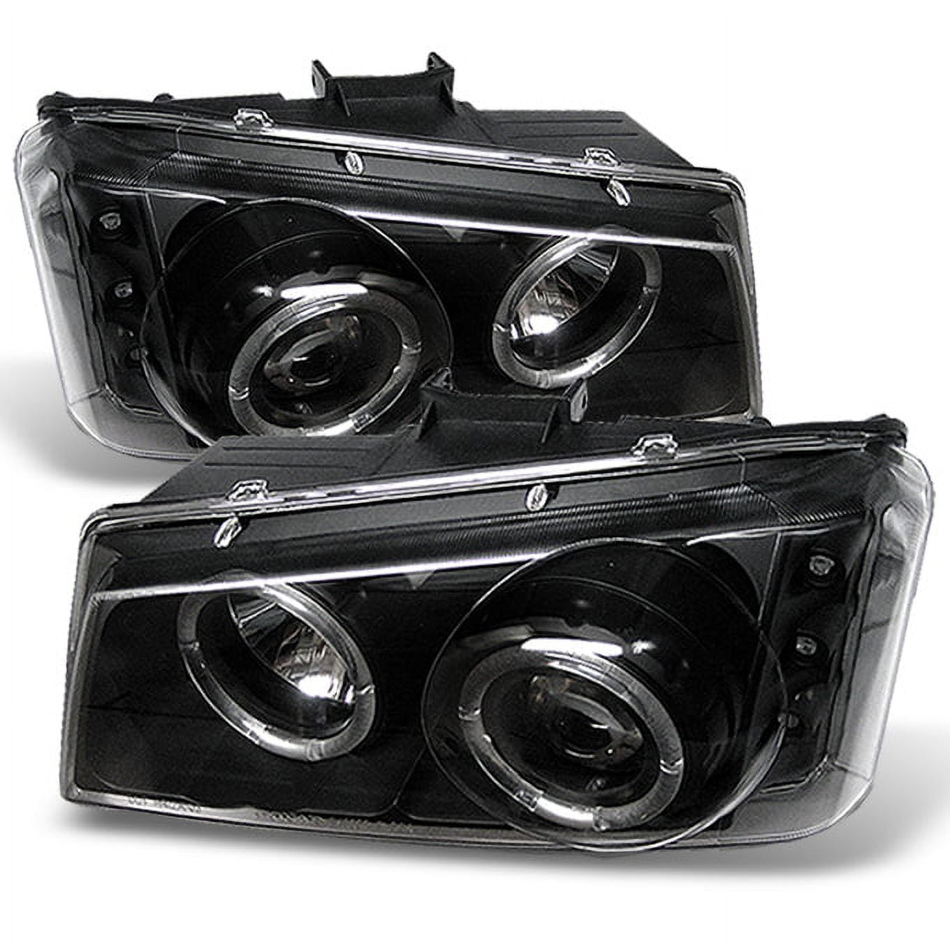 AKKON - For Silverado Avalanche Pickup Truck Black Smoked Dual Halo ...