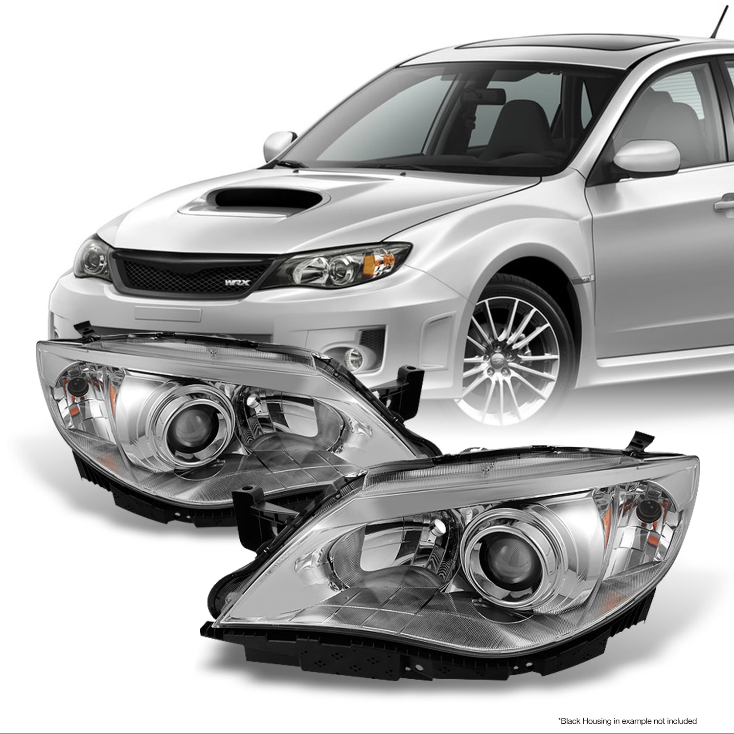 AKKON - For Subaru Impreza Outback WRX Projector Headlights Chrome ...