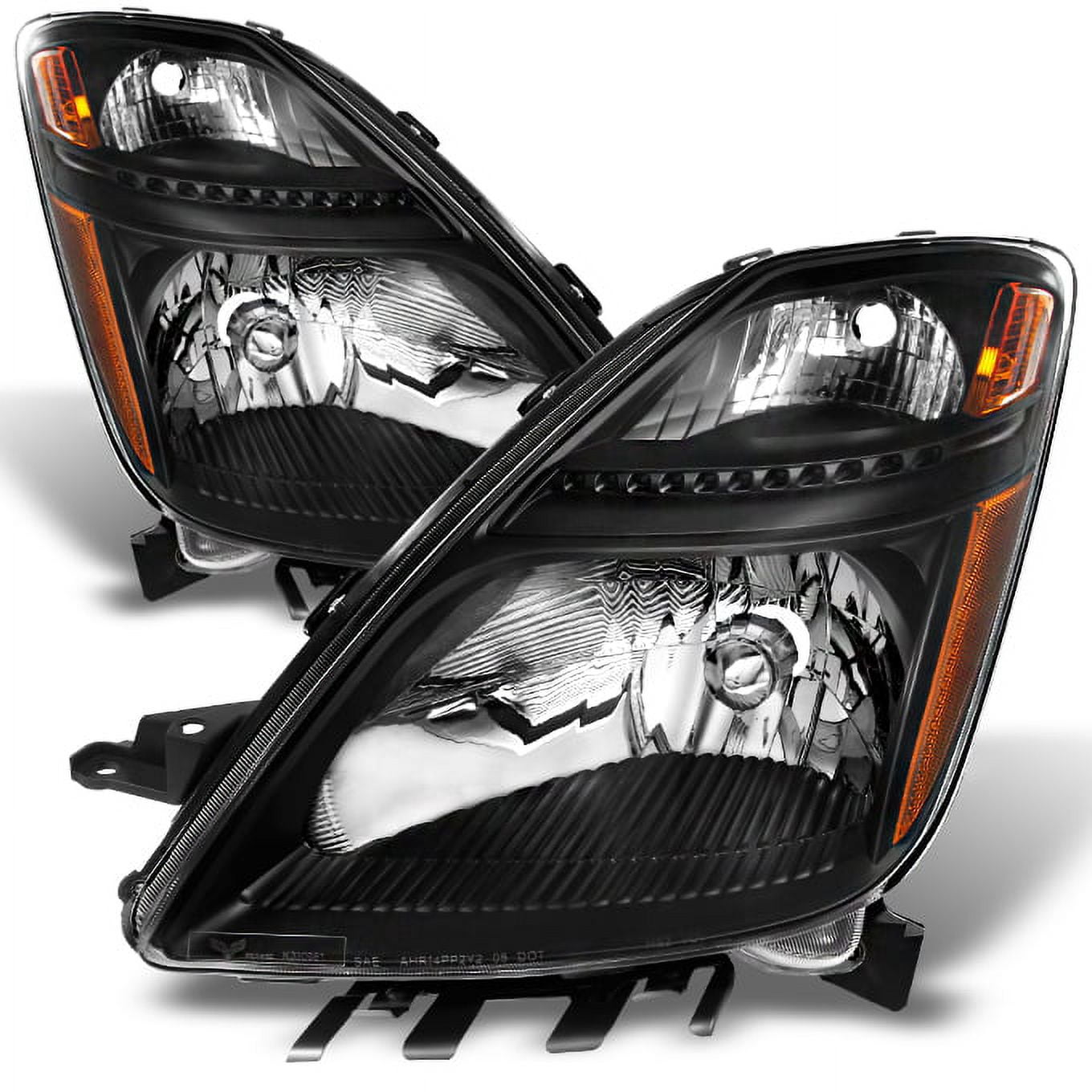 AKKON - Black Headlights for Toyota Prius Halogen Type, Driver Left ...