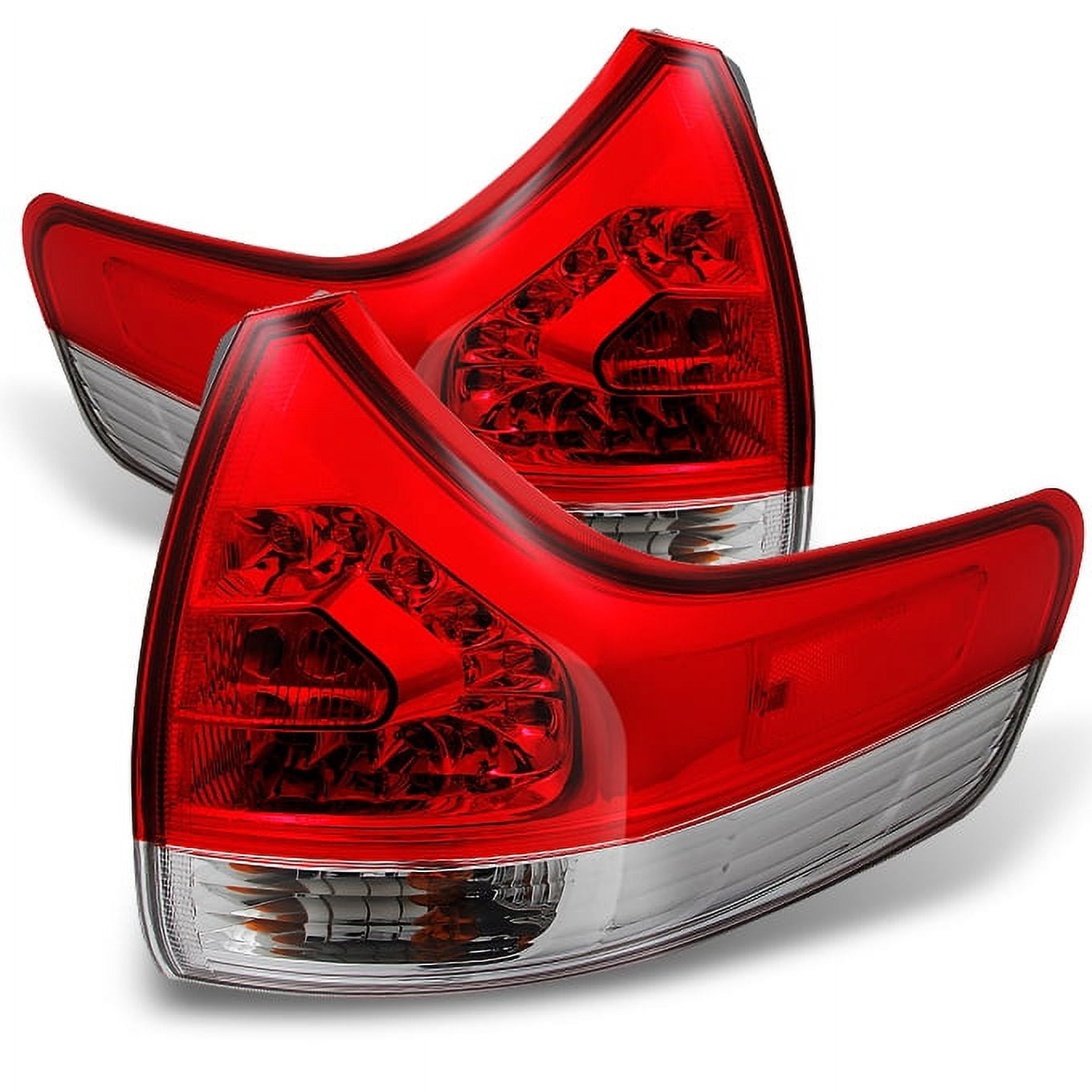 AKKON - Red Clear Lens Tail Lights for Toyota Sienna SUV, Driver ...