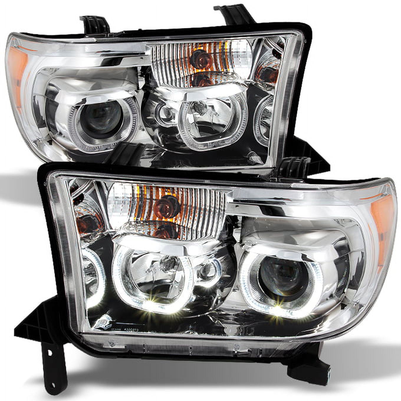 AKKON - For Toyota Tundra Pickup Chrome Clear Exclusive Halo Projector ...