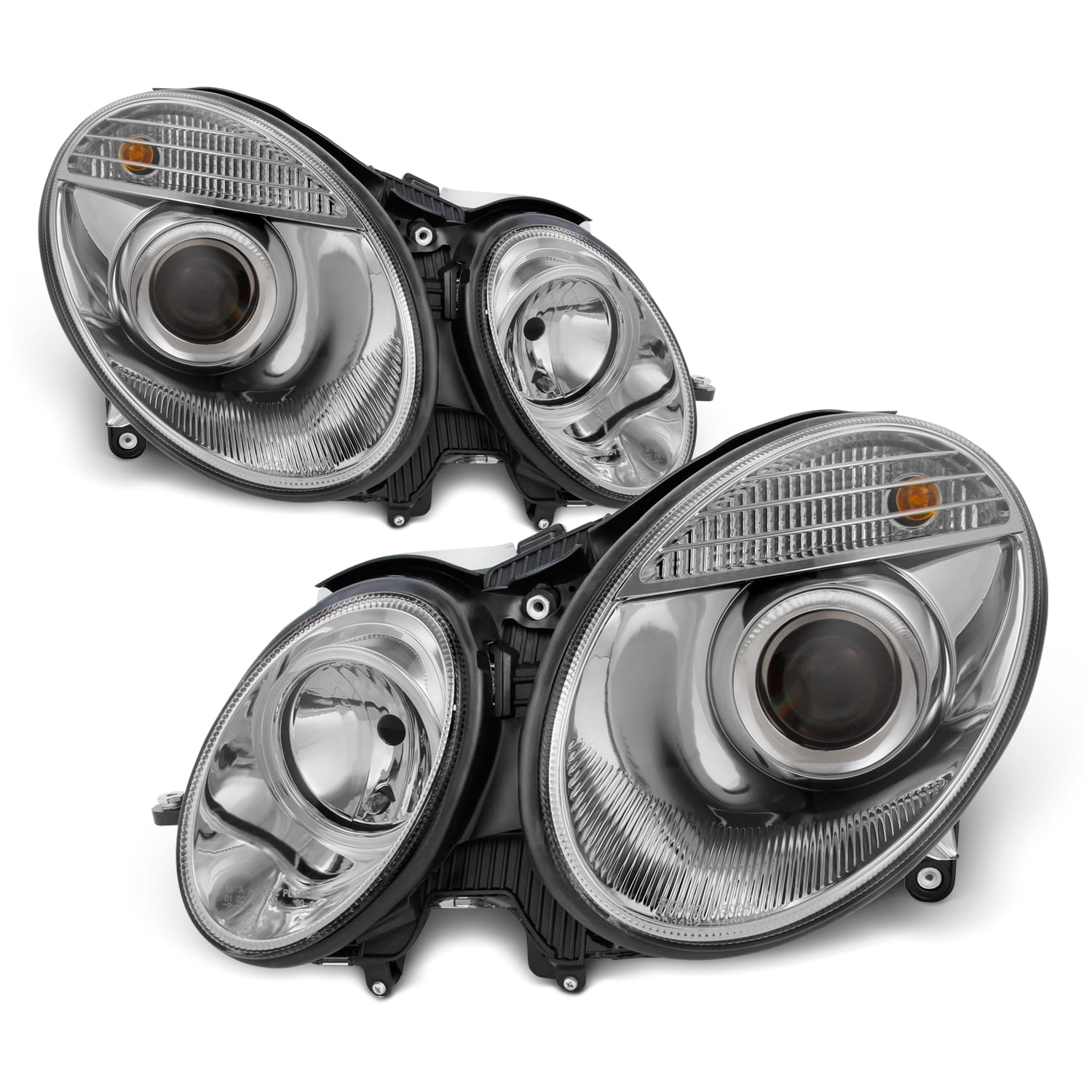 AKKON - HID/Xenon Type Headlights Pair for 2003-2009 Mercedes Benz W211 ...