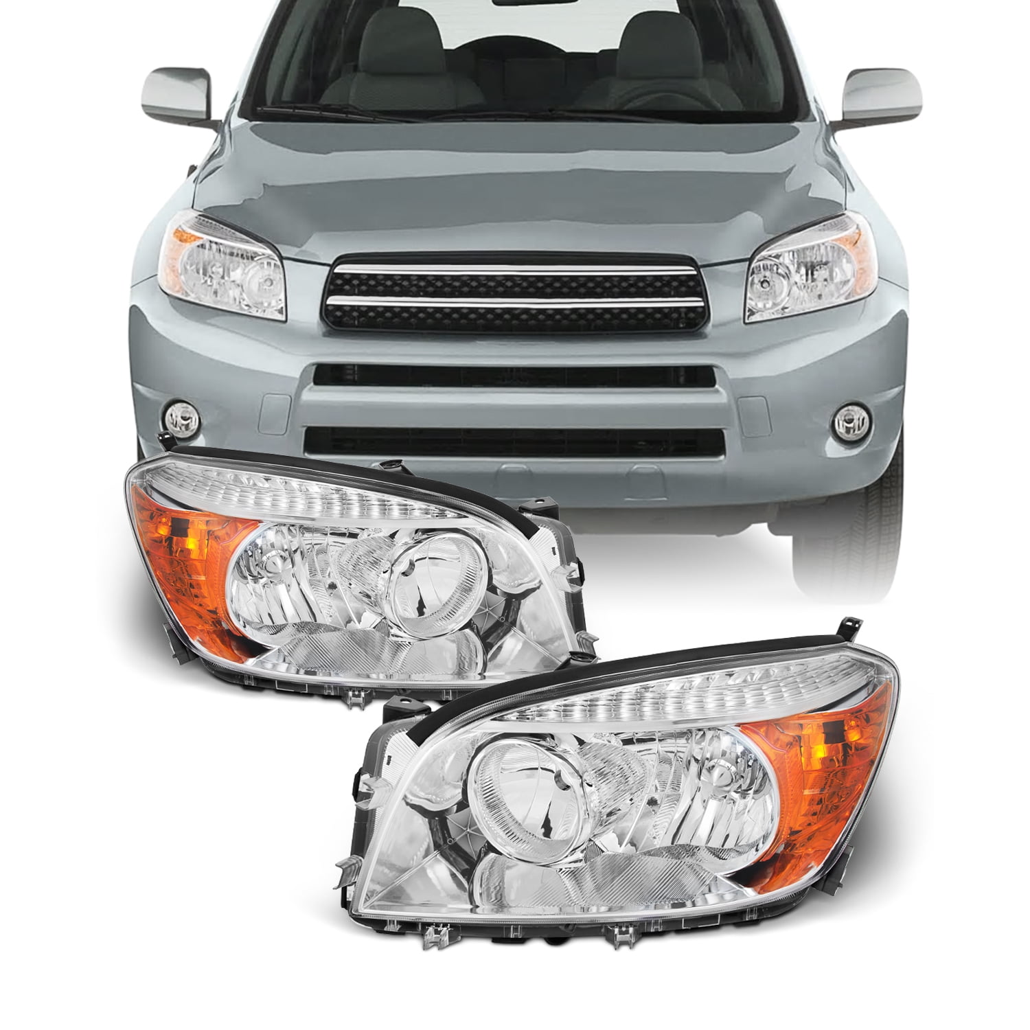 2006-2008 Toyota Rav4 Headlights Replacement Assemblies Pair - Left ...