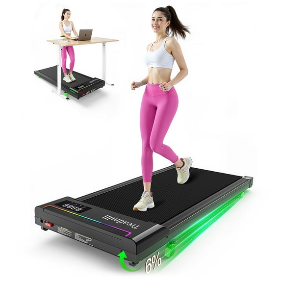 AKLUER P03-B Brushless Treadmill 6% Incline, 2.5HP Ultra-Quiet Motor, 0 ...