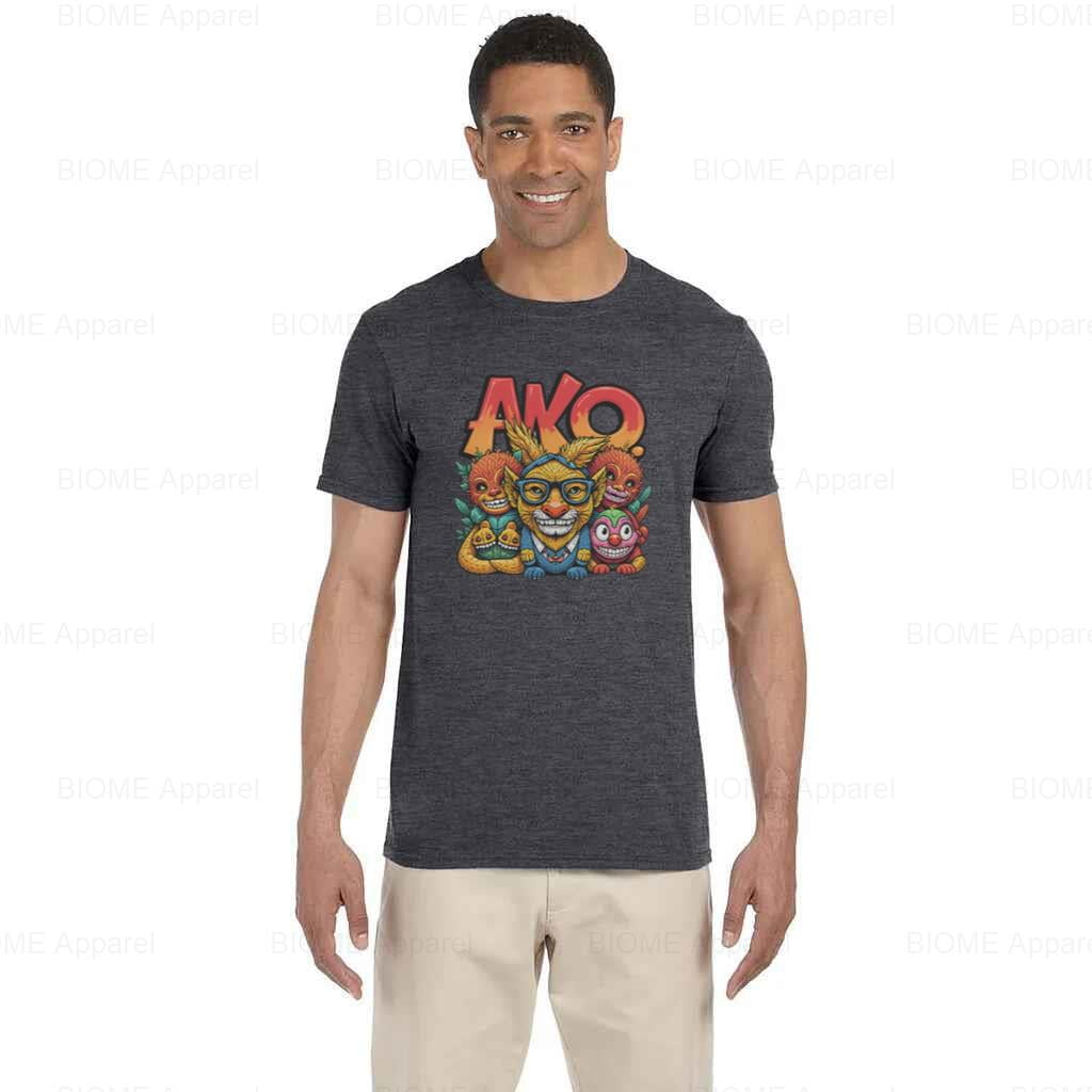 AKO Cartoon T-shirt Men's White Summer Cotton Comedy Graphic Tee up to size 5XL. - Walmart.com