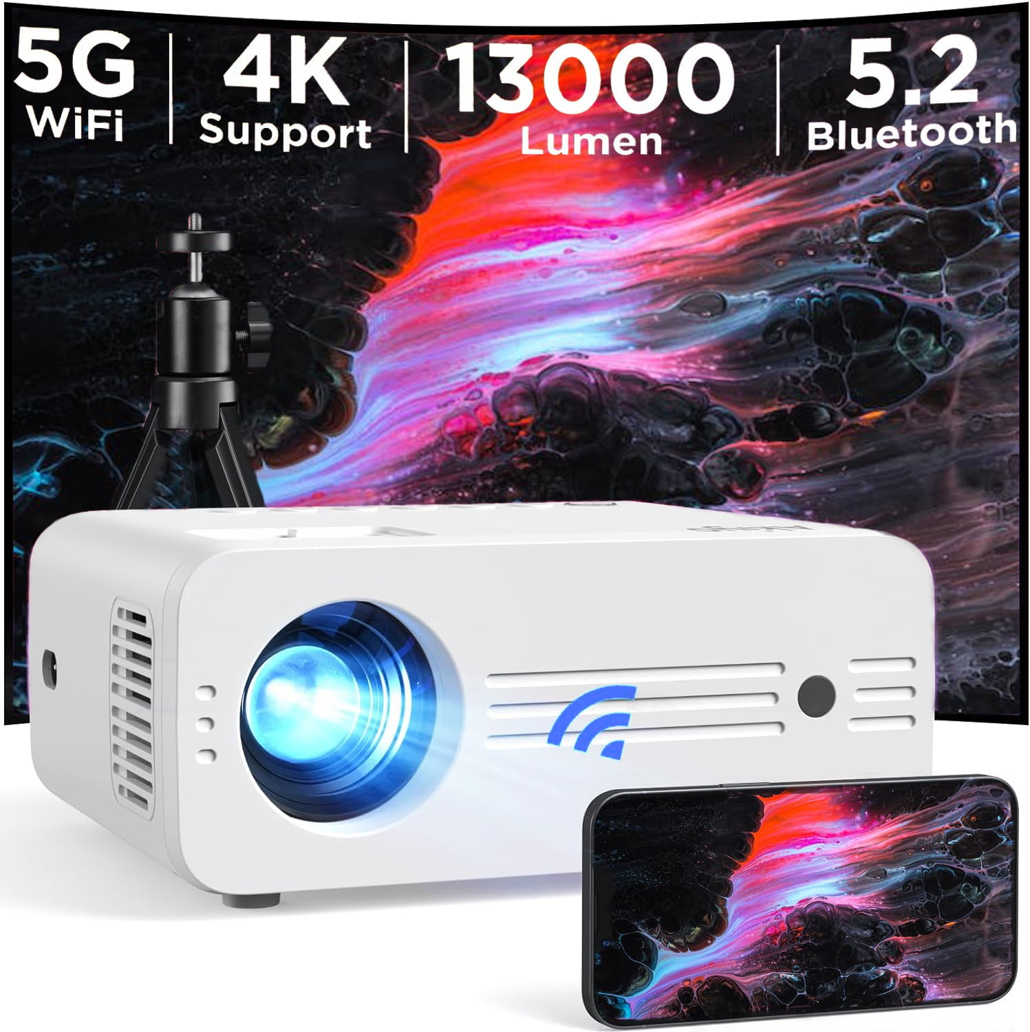AKO Native 1080P Projectors with 5G Wifi and Bluetooth , 4K Supported ...