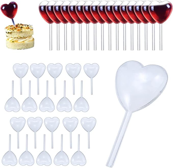 AKOAK 50 Pieces 4ml Disposable Clear Heart Shape Plastic Pipettes ...