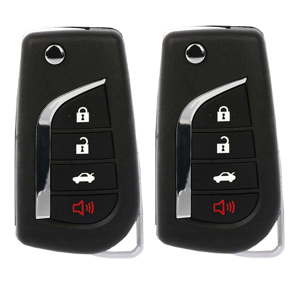 AKS KEYS New Replacement for Toyota Camry Remote Flip Key Fob 4B FCC ...