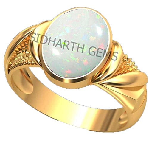 AKSHITA GEMS 11.25 Ratti / 10.75 Carat Natural Certified AA++ Quality Australian White Opal ...