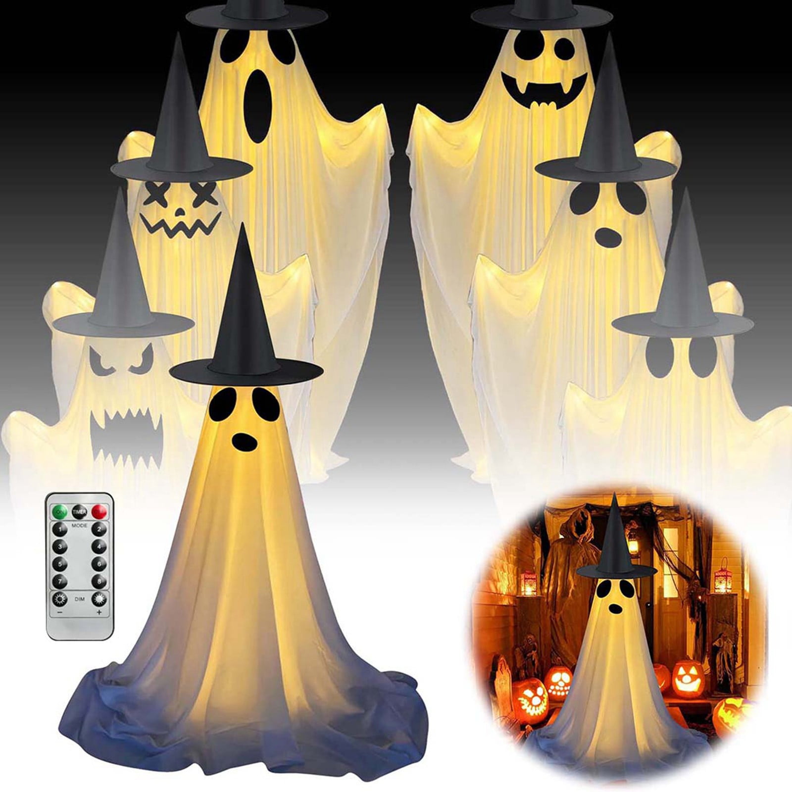AKTUGKNM Front Porch Printed Glowing Standing Porch Patio Decoration ...