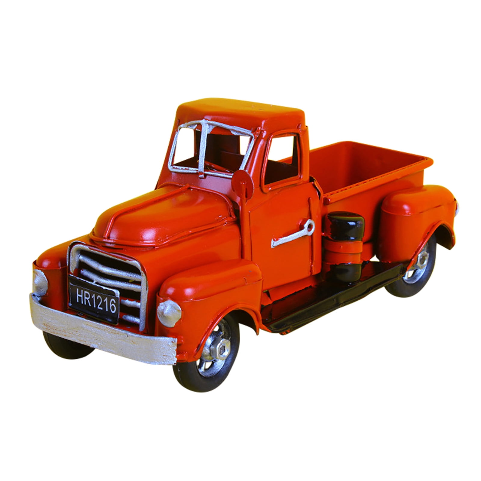 AKUMRi Vintage Christmas Red Metal Truck Desktop Decoration Christmas ...