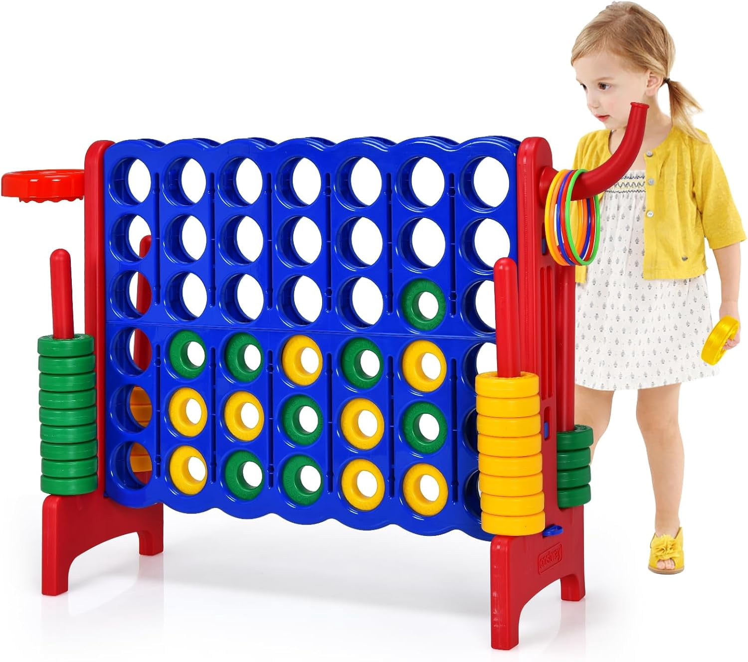 AKUSTIK Giant Connect Game Outdoor, 4 in a Row Jumbo 4 to Score for ...