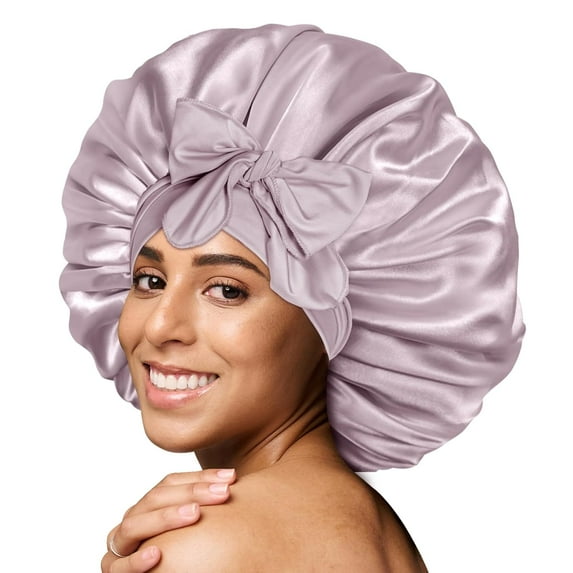 AKcxy Silk Bonnet for Sleeping Women Satin Bonnet Night Sleep Cap Hair ...