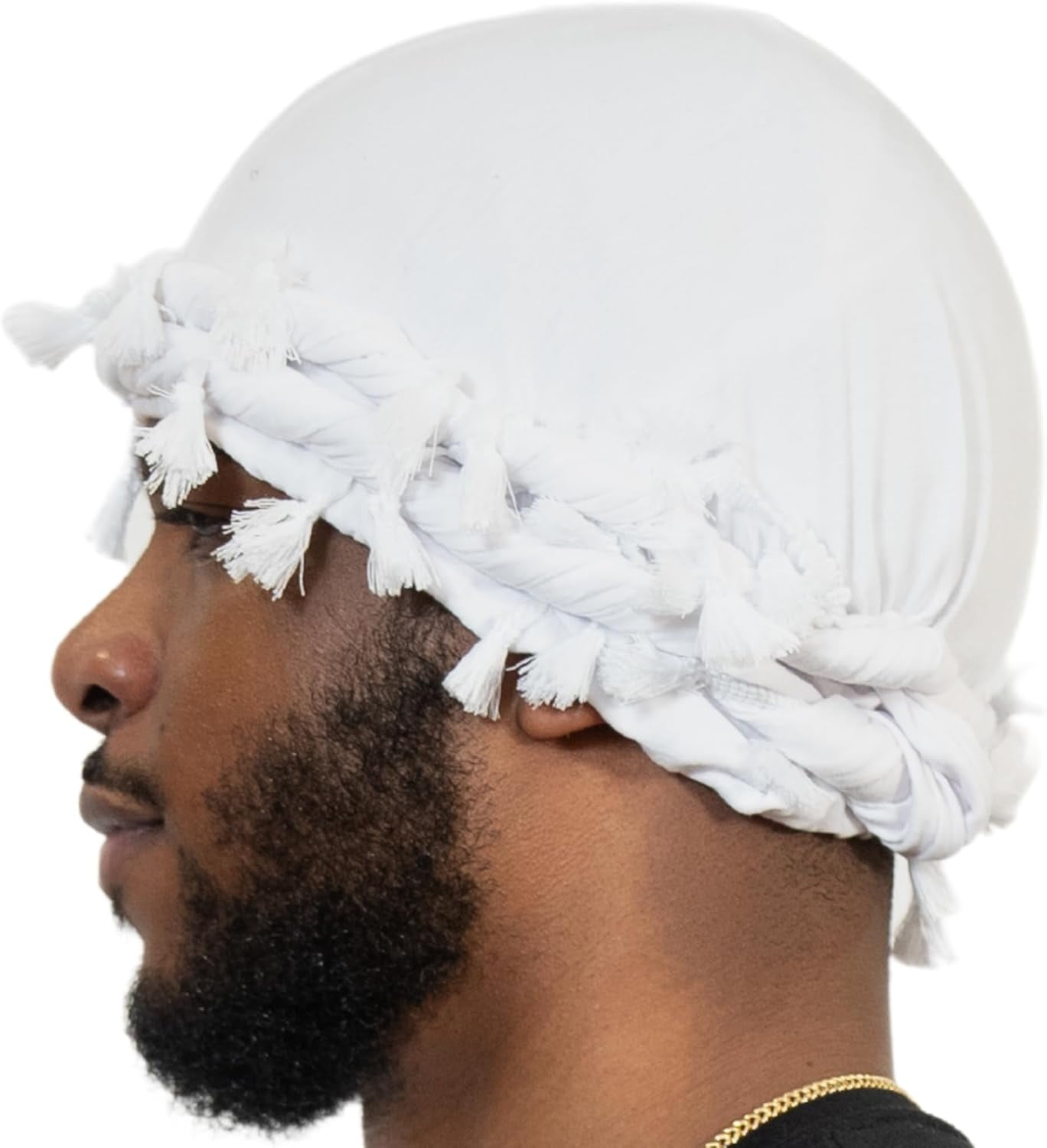 AKcxy Superior Halo Turban Silk Satin Lined Head Wrap, Pre-Tied Tassel ...