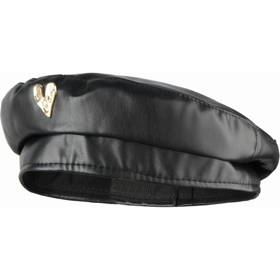 AKcxy Women Girls Black Velvet Beret Pearls French Beret Solid Color ...