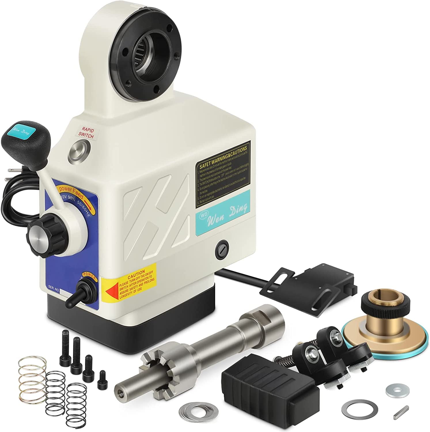 AL-460 Power Feed Z-Axis for Milling Machine 450 in-lb Torque, 0-200RPM ...