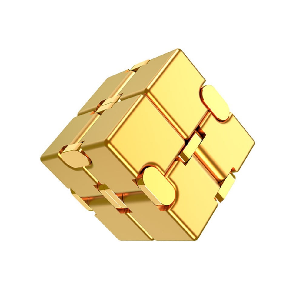 AL Alloy Metal Fidget Infinity Cube Gadgets Toys for Adults, Magic Cube ...