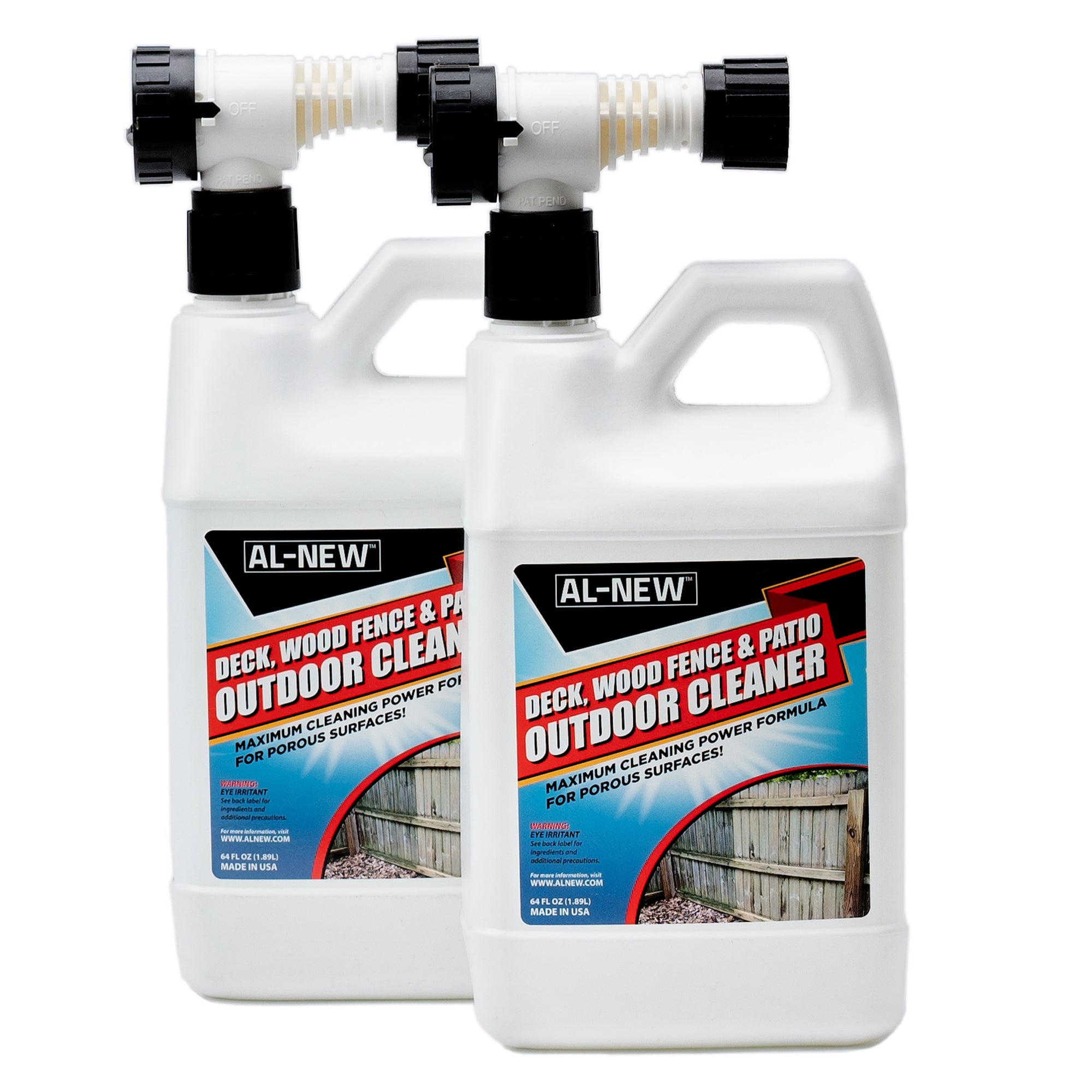 AL-NEW Outdoor Cleaner | Deck, Wood Fence, & Patio 64oz Hose End ...