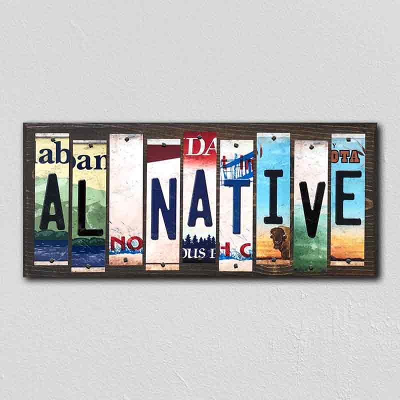 AL Native License Plate Tag Strips Novelty Wood Signs WS-503 8" x ...