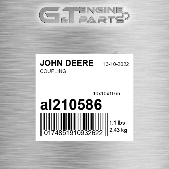 AL210586 COUPLING fits JOHN DEERE (New OEM) - Walmart.com