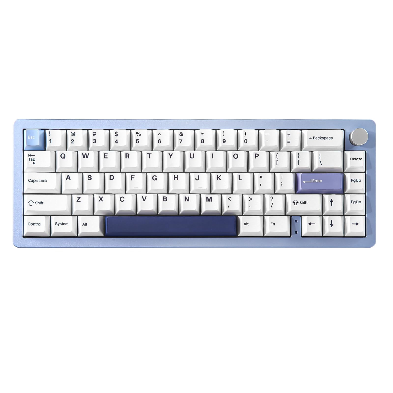 AL66 Wireless Mechanical Keyboard,65% Knob Control Aluminum Gaming ...