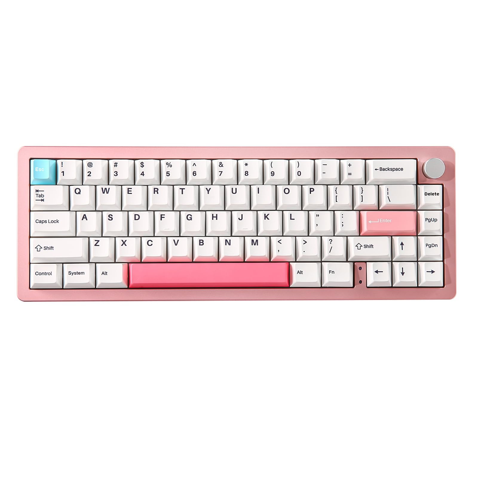 AL66 Wireless Mechanical Keyboard,65% Knob Control Aluminum Gaming ...
