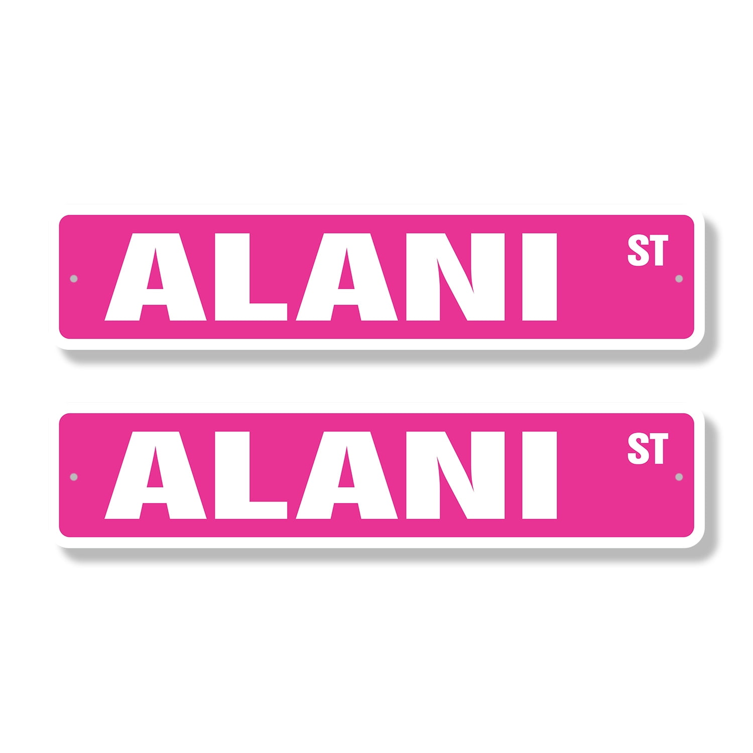 ALANI Classic Street Sign (2 Pack) Childrens Name Room Sign Road Sign ...