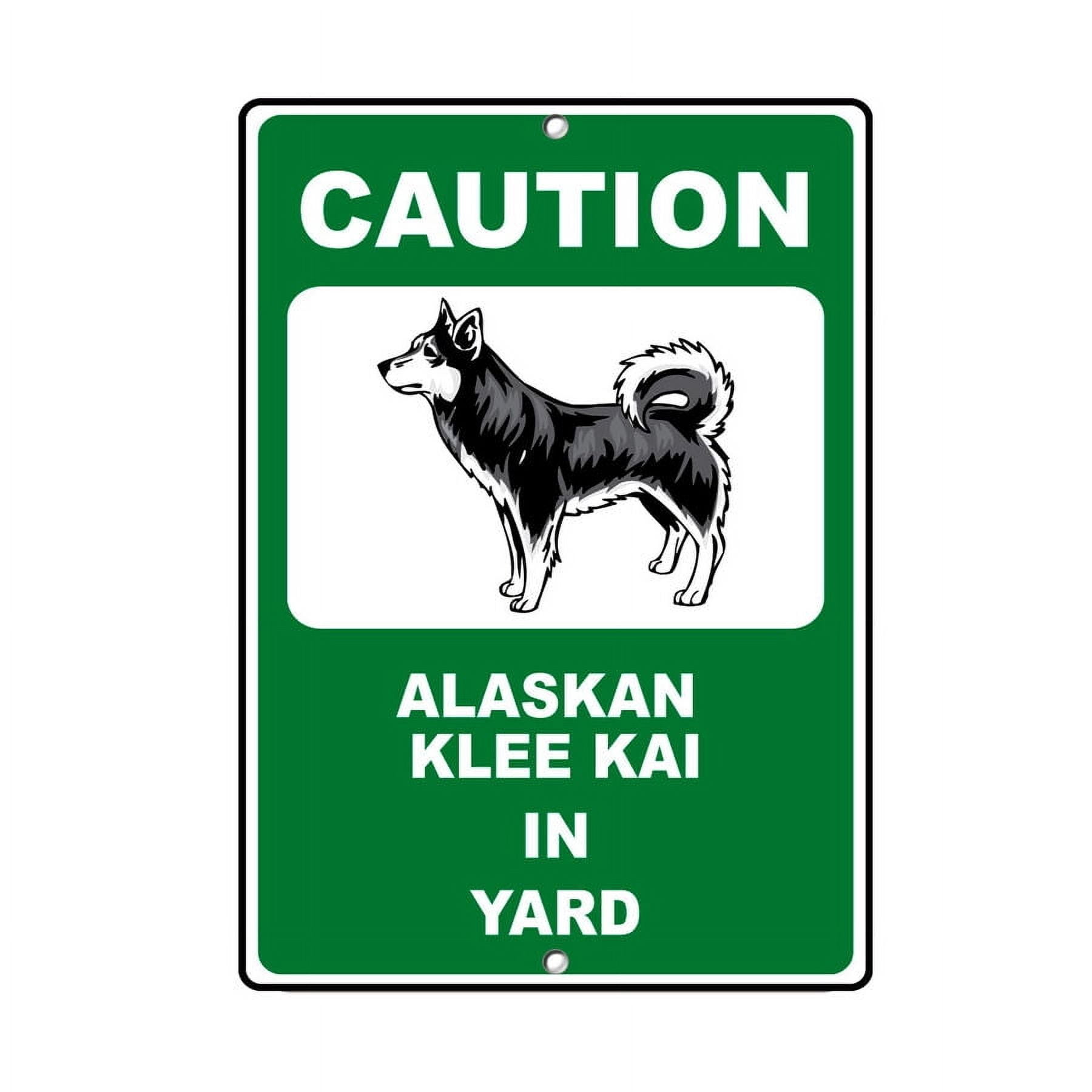 ALASKAN KLEE KAI DOG Caution Novelty Fun METAL Sign Size: 8 x 12 Inch ...