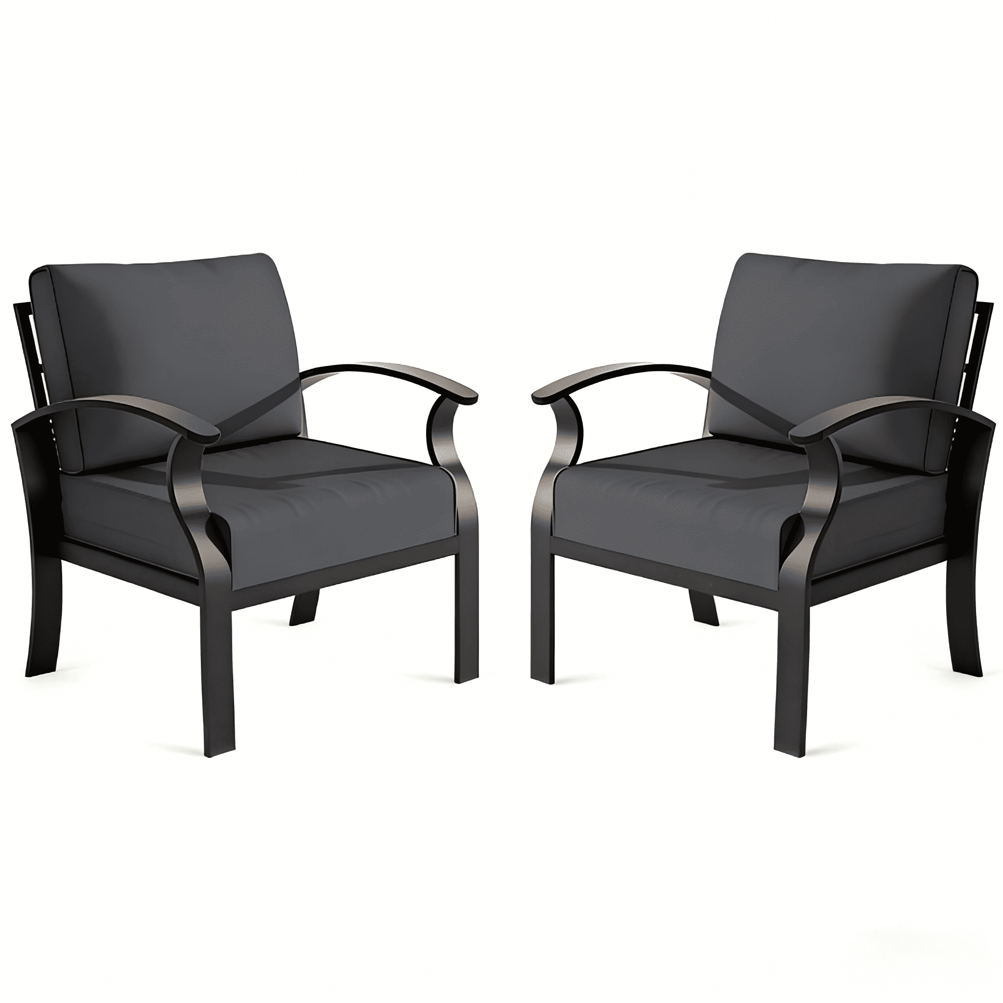 ALAULM Aluminum 2-Seat Patio Furniture Set with Cushions - Walmart.com