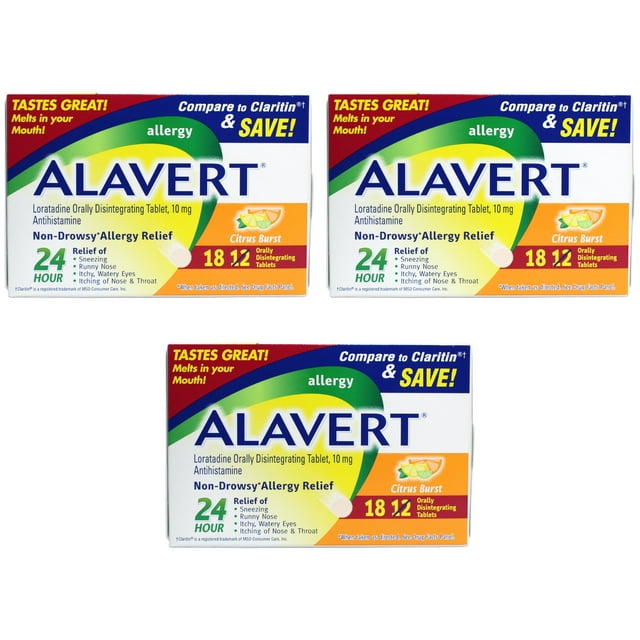 ALAVERT Allergy Relief, Orally Disintegrating Non-Drowsy Antihistamine ...