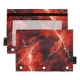ALAZA 2 Pack Pencil Pouch Red Lightning Pencil Case for 3 Ring Binder ...