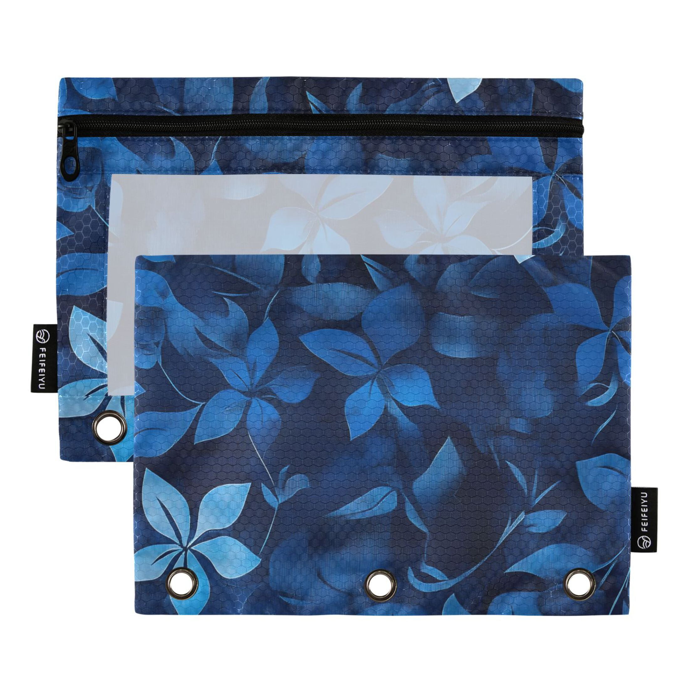 ALAZA 2 Pack Pencil Pouch Tropical Flower-d2 Pencil Case for 3 Ring ...