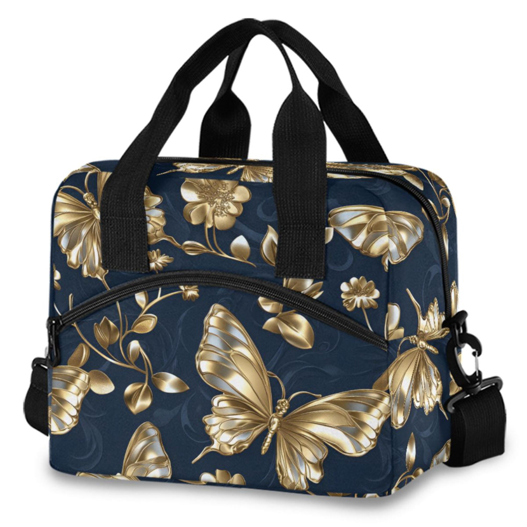 ALAZA 3d Butterflies-d9 Insulated Lunch Box Large Reusable Cooler Bag ...