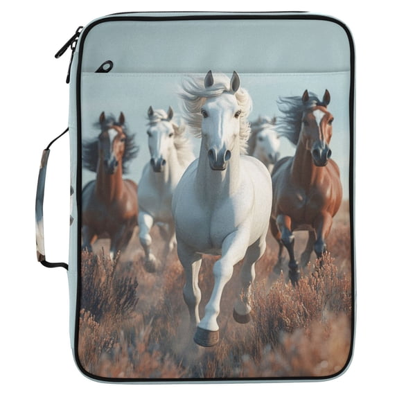 ALAZA 3d Horses Running Pattern Expanding Accordion File Folder 3 Ring ...