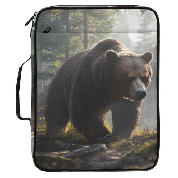 ALAZA A Bear Walking in Forest Pattern Expanding Accordion File Folder ...