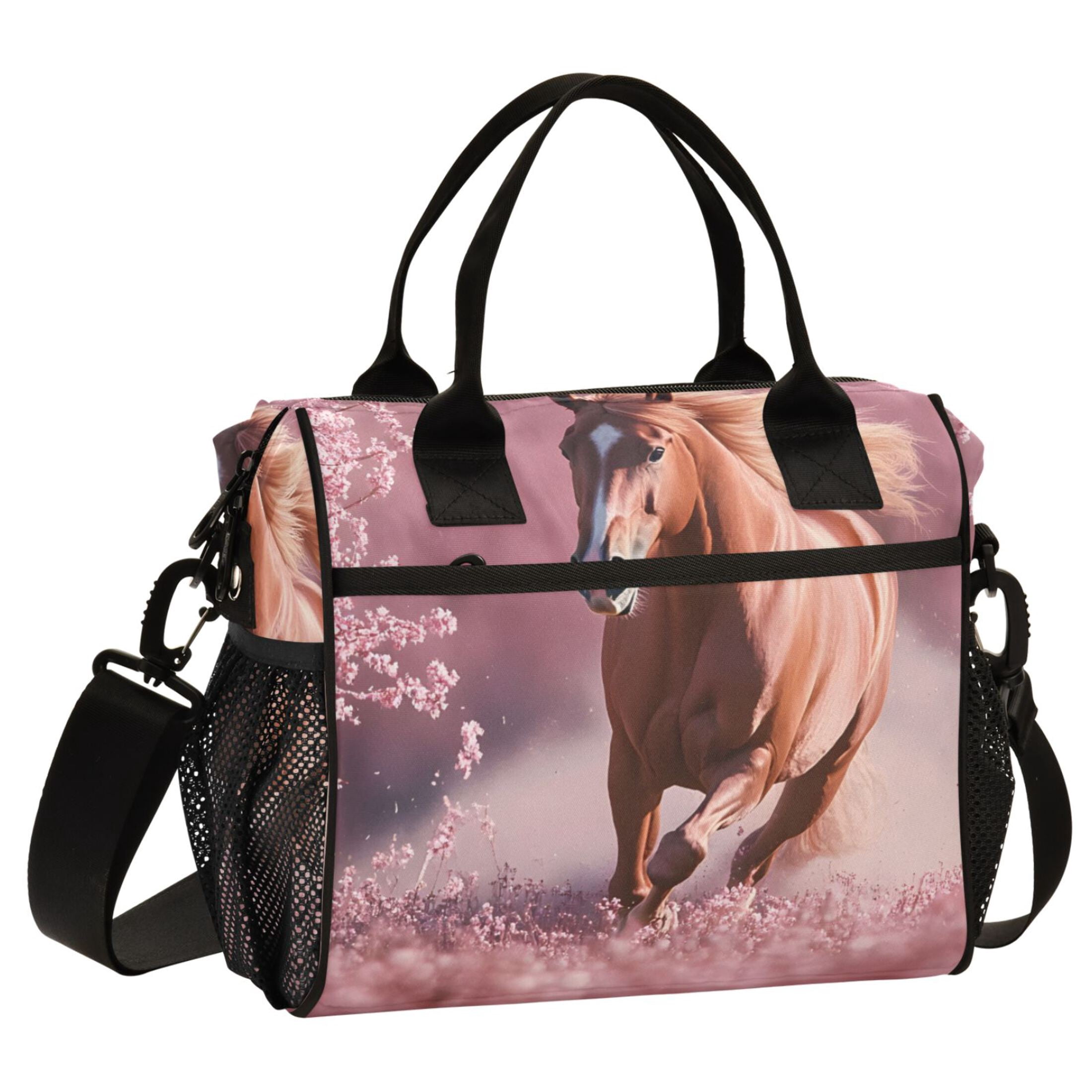 ALAZA A Running Horse Print Cooler Lunch Bag Insulated Reusable Lunch ...