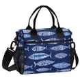ALAZA Abstract Boho Fishes Print Cooler Lunch Bag Insulated Reusable ...