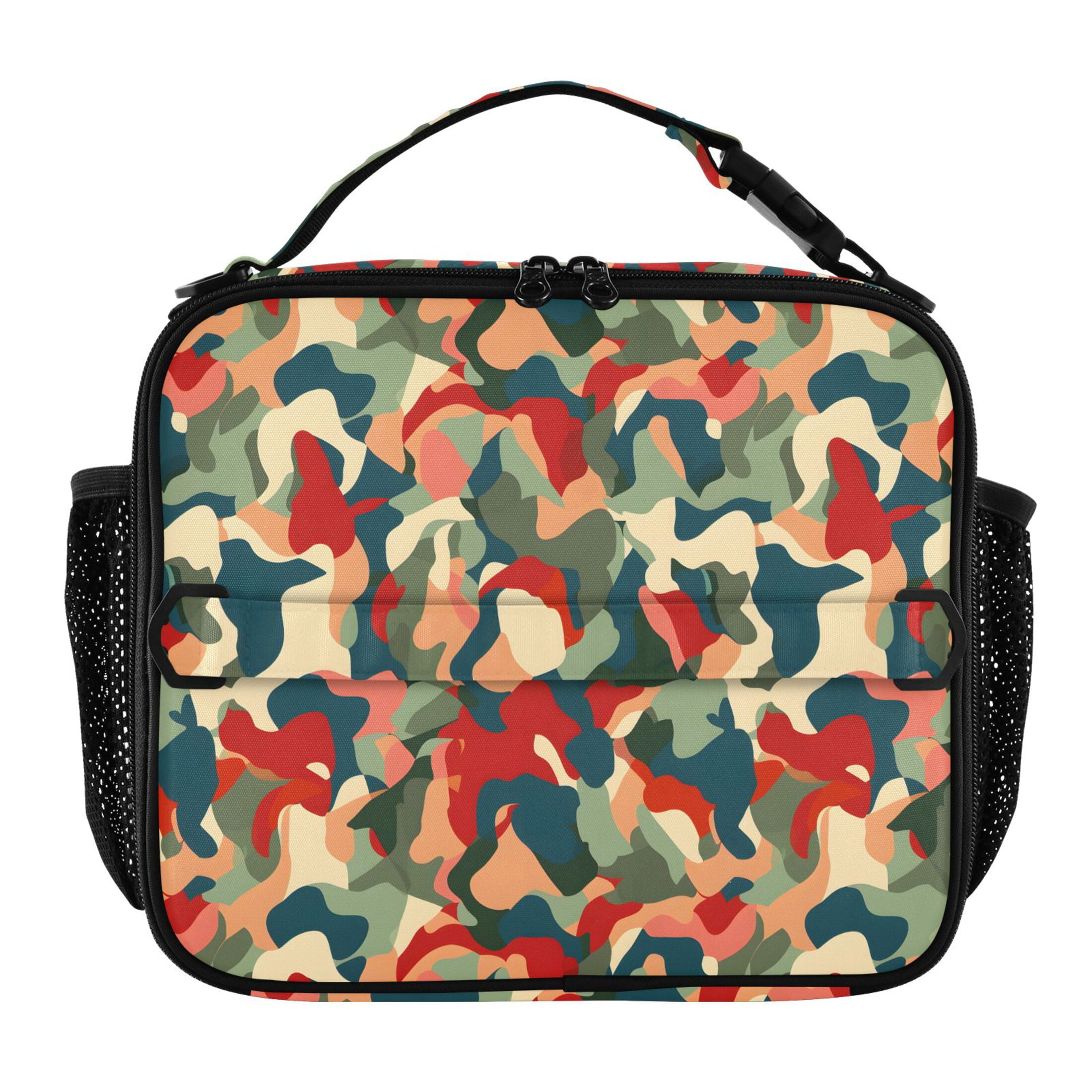 ALAZA Abstract Camouflage Graffiti Lunch Box Insulated Lunch Bag Cooler ...