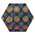 ALAZA Abstract Circle UPF 50+ Compact Folding Umbrella for Rain Travel ...